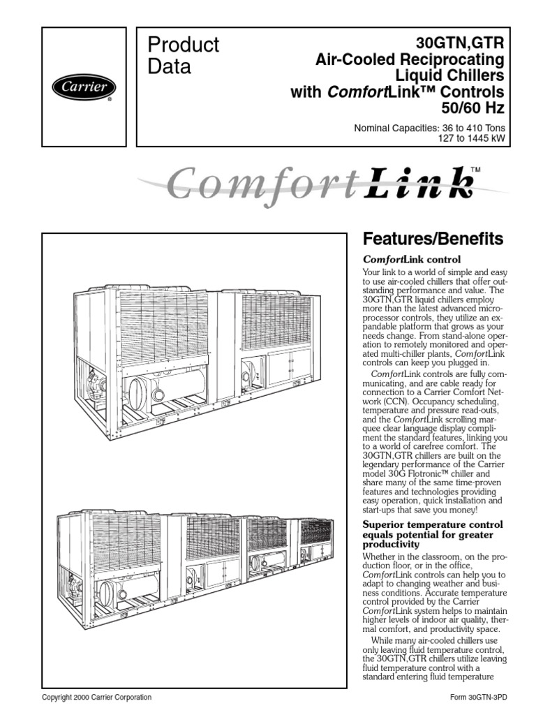 Carrier Chiller BACB 30GTN-3PD | PDF | Heat Exchanger | Mechanical ...