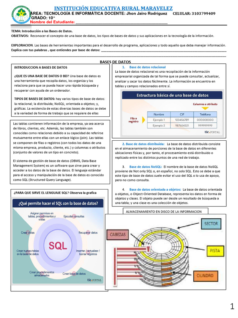 Taller BaseDeDatos | PDF | Bases de datos | Mi sql