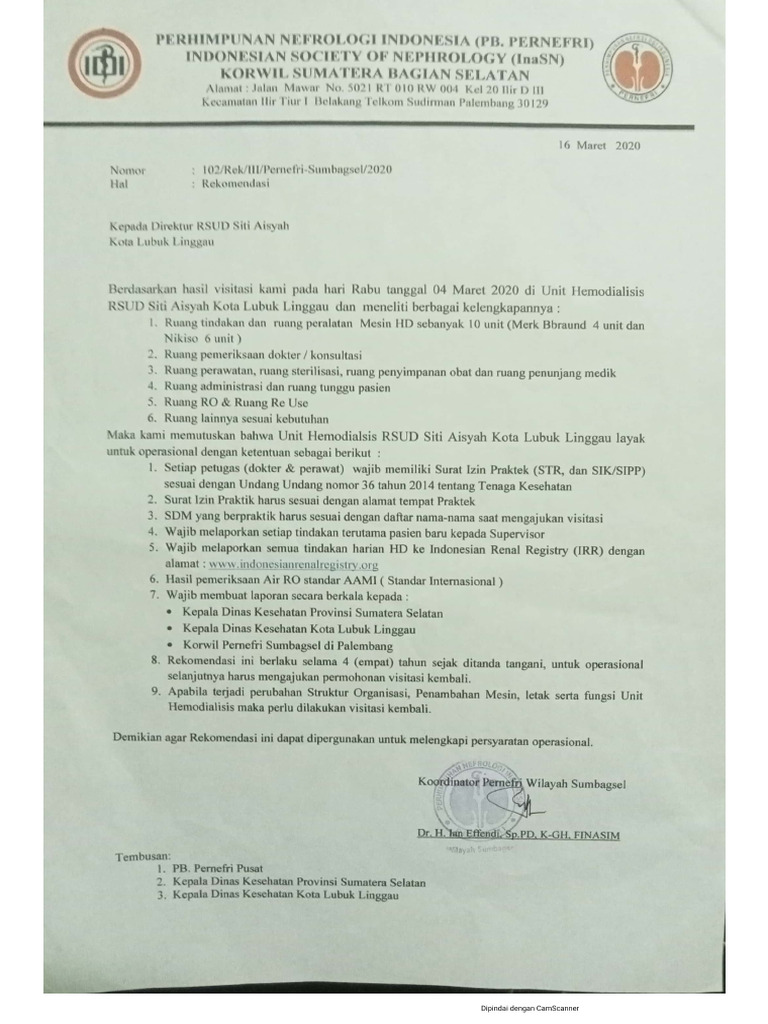 Rekomendasi PERNEFRI | PDF