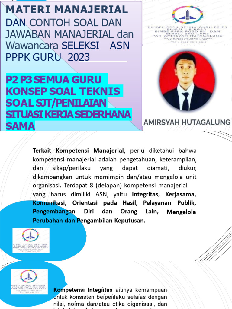 Materi dan Contoh Soal Manajerial PPPK | PDF | Karier & Perkembangan