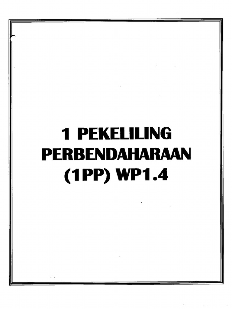 B. Pekeliling Perbendaharaan (1PP) Wp1.4 | PDF