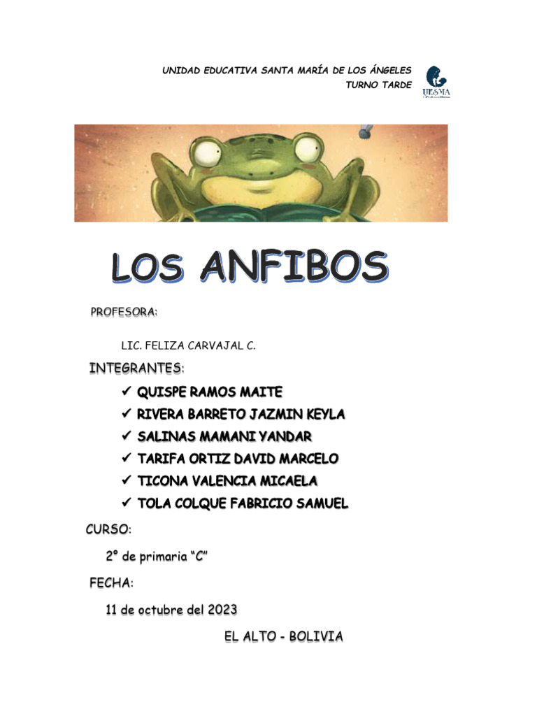 Anfibios 4 C | PDF | Anfibio | Rana