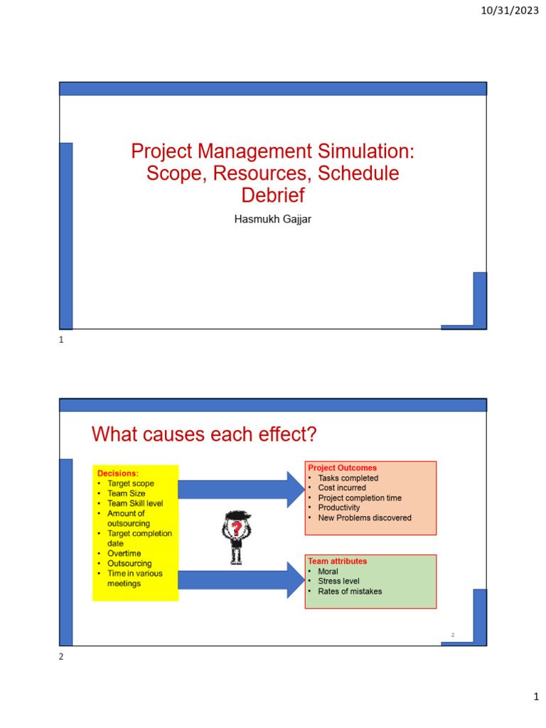Simulation Debrief Hout | PDF | Business | Cognition