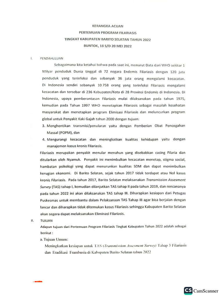 Kerangka Acuan Keg - Frambusia | PDF Kerangka Acuan Keg - Frambusia | PDF