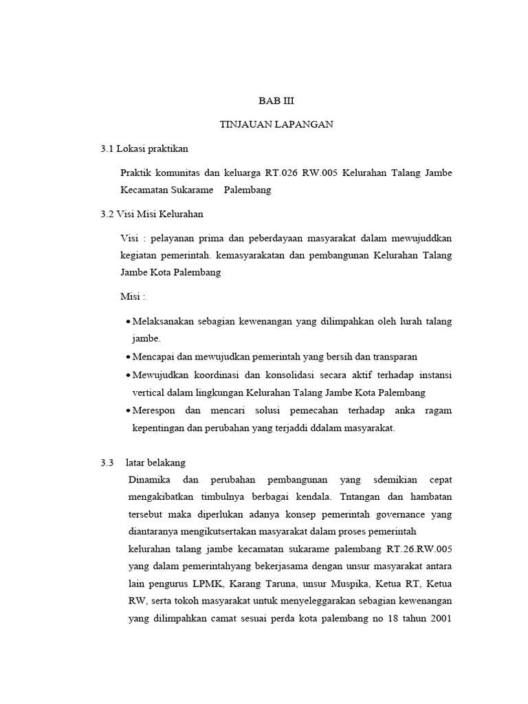 BAB III Talang Jambe | PDF