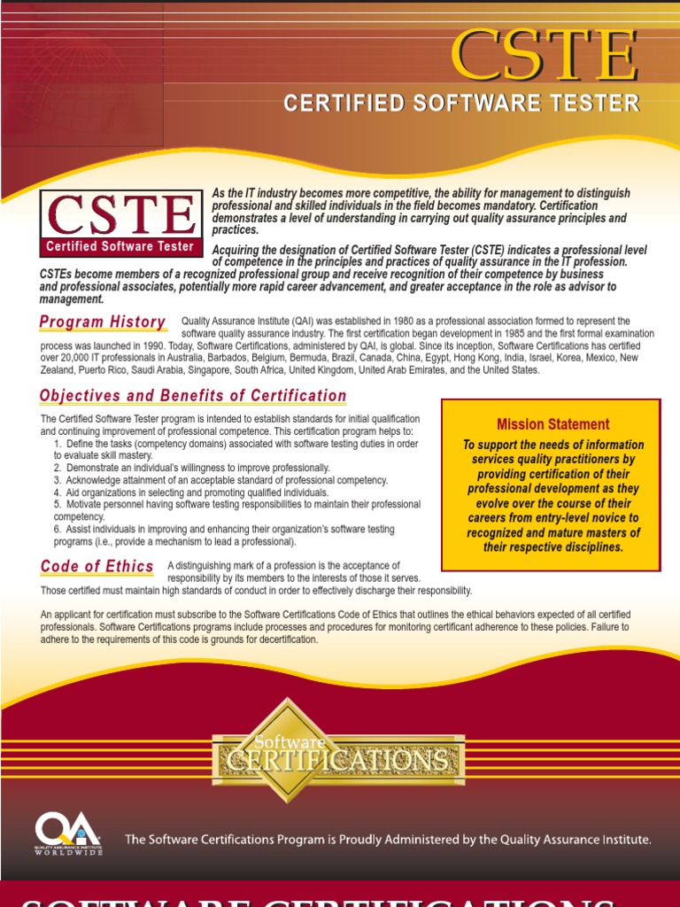 Cste 01 | PDF | Certification | Test (Assessment)