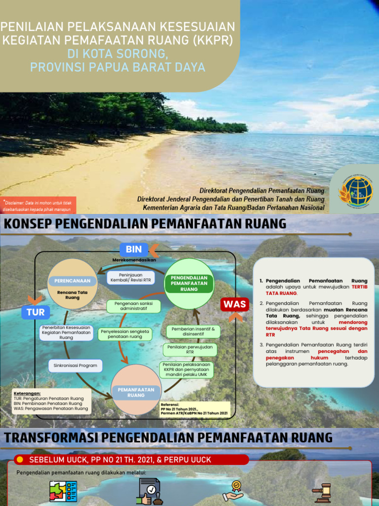 Penilaian KKPR di Kota Sorong 2023 | PDF
