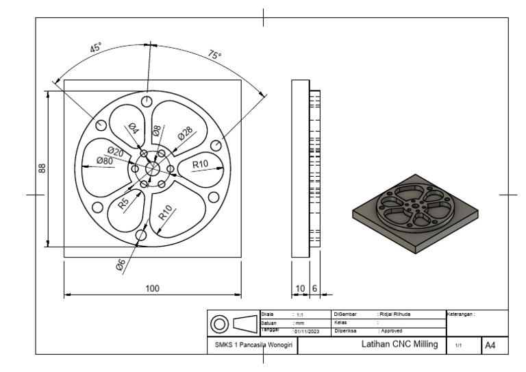 Latihan Cnc Milling 2 Pdf