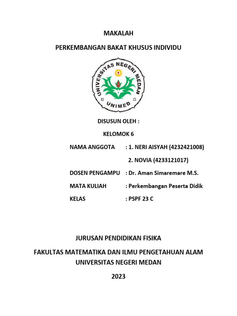 Perkembangan Bakat Khusus Individu | PDF
