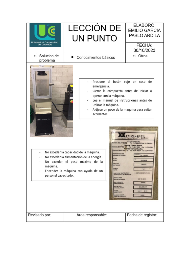 lección de un punto | PDF