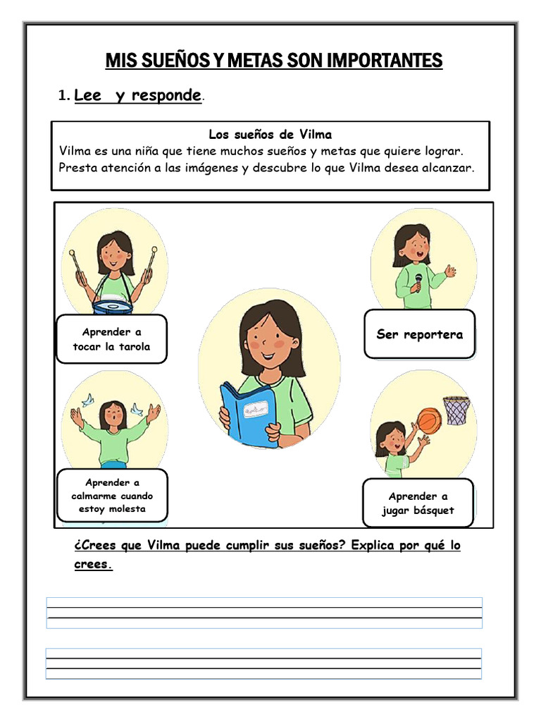 Sueños y Metas de los Niños | PDF