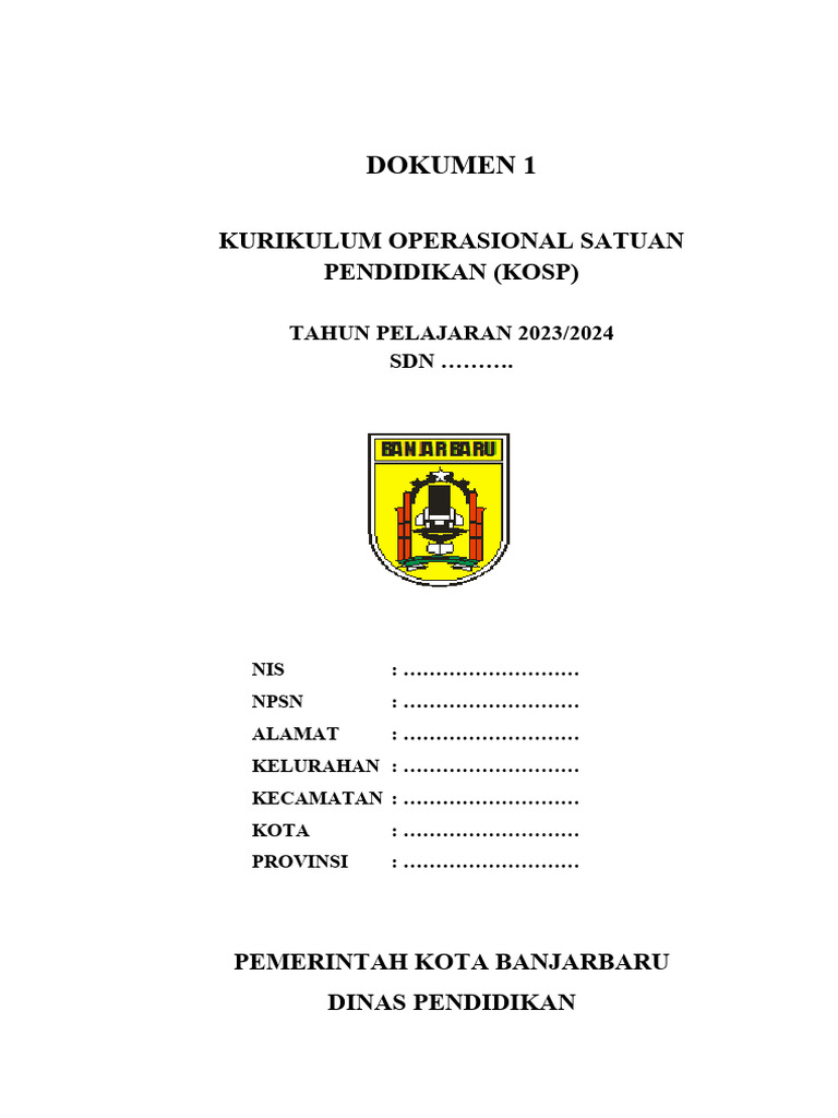 KOSP Contoh 2023 - Latifah | PDF