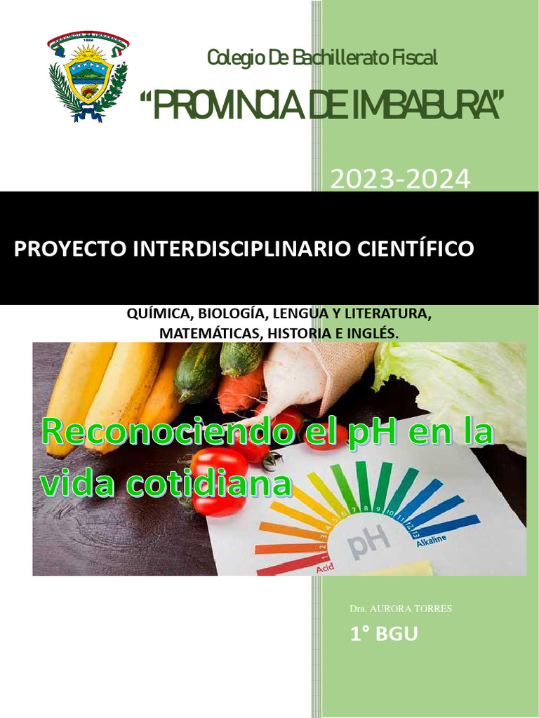 PROYECTO PH FASE II | PDF | Ph | Hora