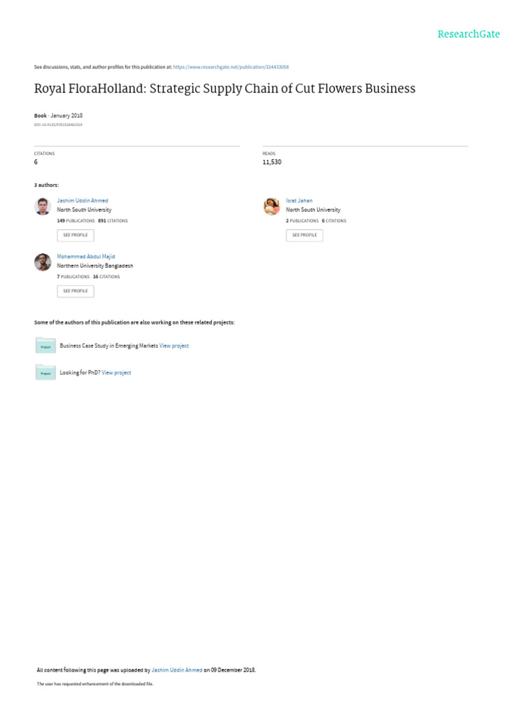 Royal FloraHolland Cut Flowers Supply Chain | PDF | Economies | Business