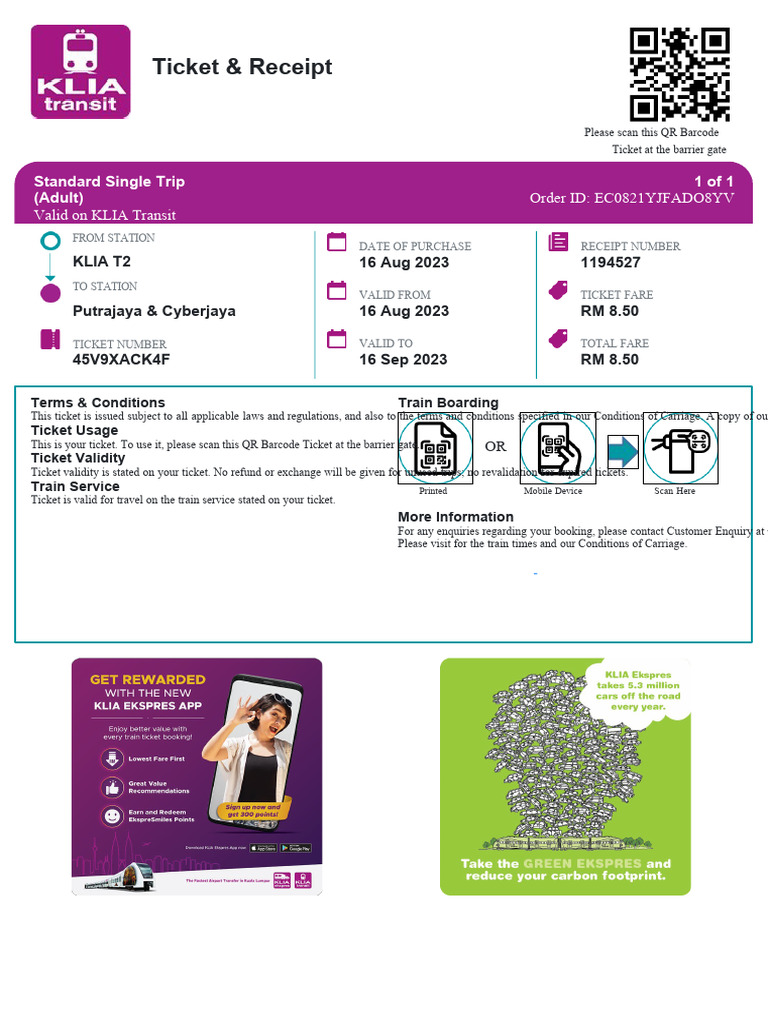 Transit E-Ticket | PDF | Ticket (Admission) | Public Transport