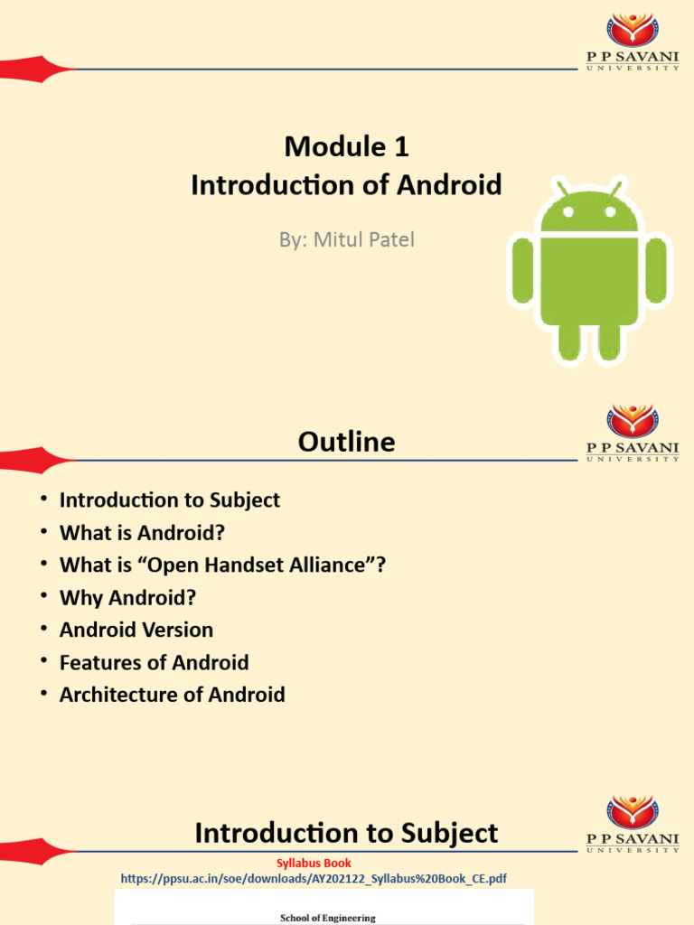 Module 1 | PDF | Android (Operating System) | Mobile App