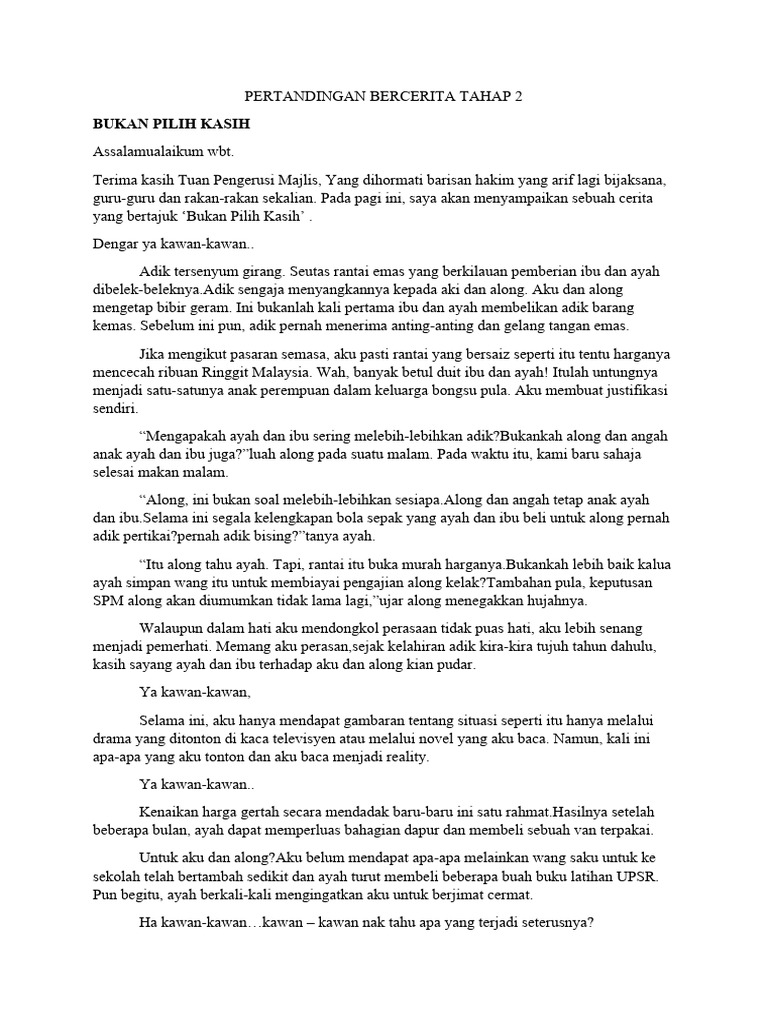 Skrip Bercerita Tahap 2 | PDF