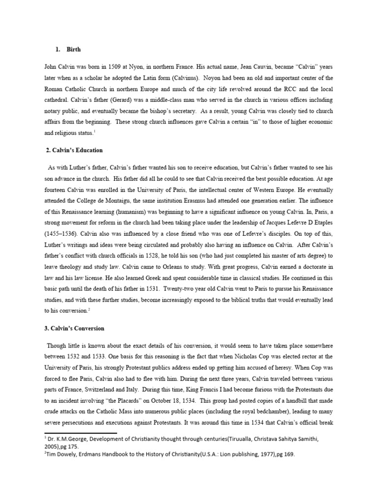 Calvin | PDF | John Calvin | Protestantism