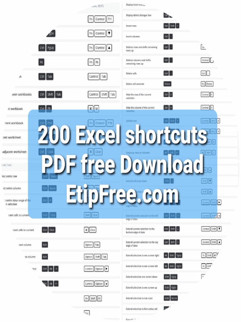 Excel Shorcut | PDF