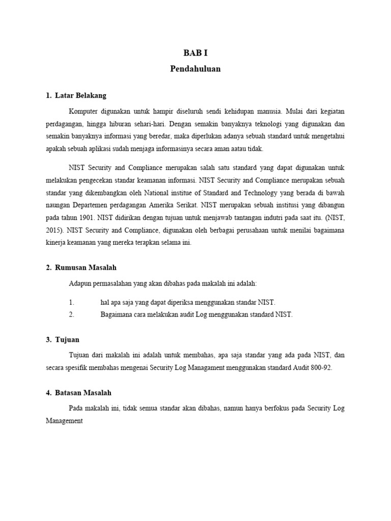 NIST Audit Framework | PDF