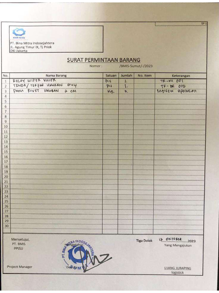 SPB Tanggal 12 Oktober 2023 | PDF