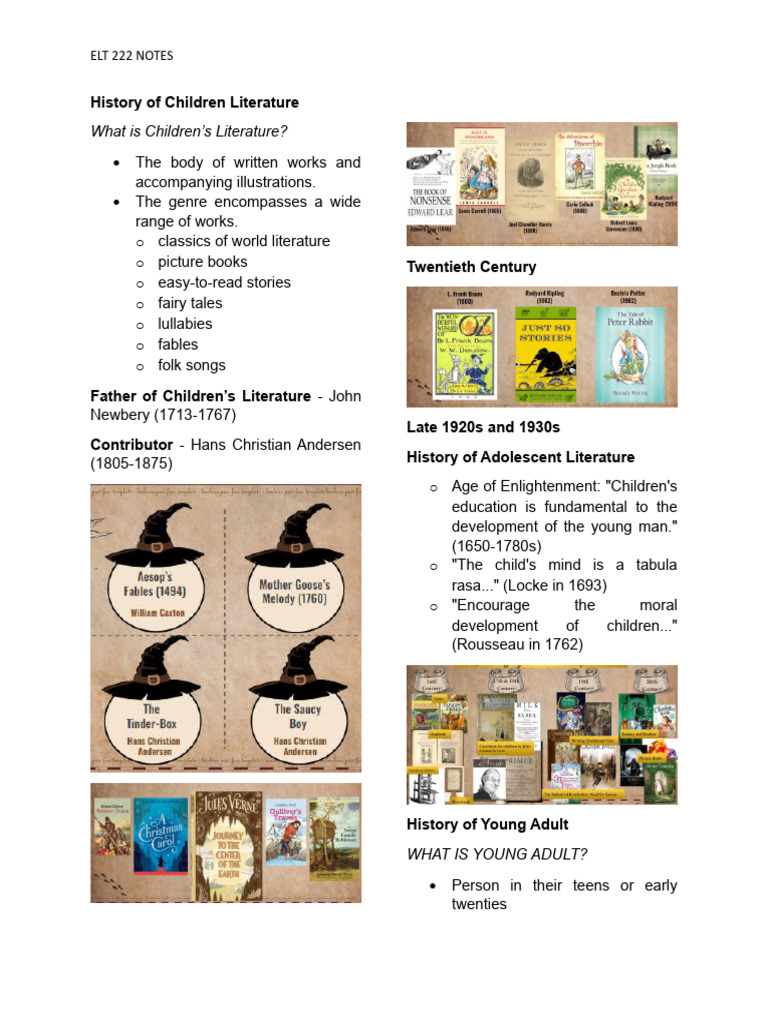 History of Children Literature | PDF | Children's Literature | Fantasy