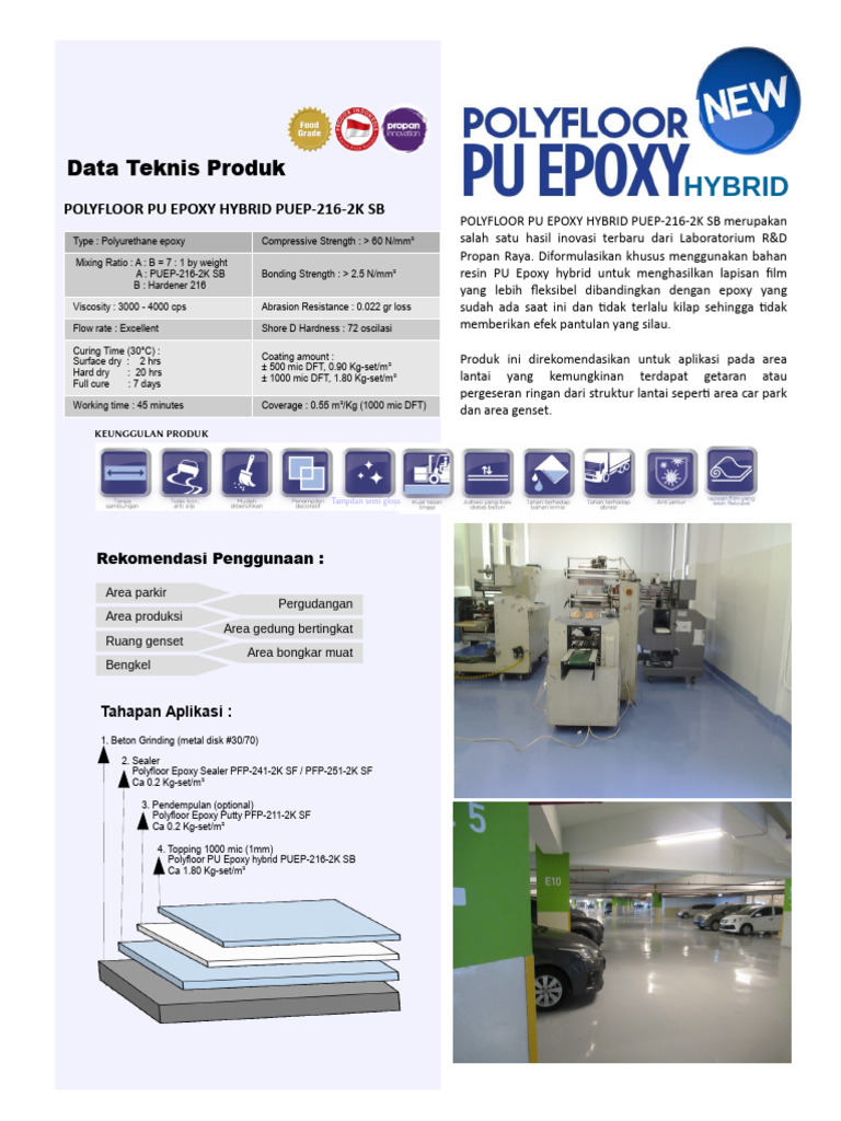Polyfloor Pu Epoxy Hybrid Puep 216 2K SF | PDF