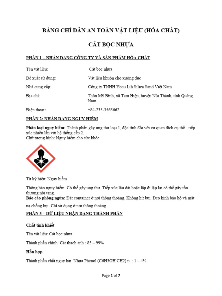 MSDS Cat | PDF