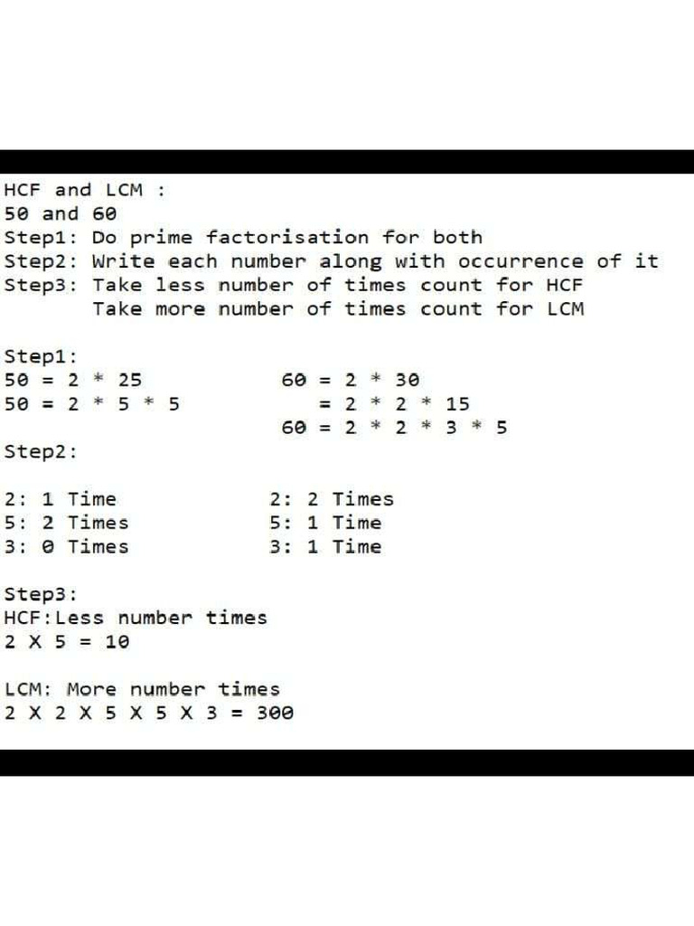 HCF LCM Simplified | PDF