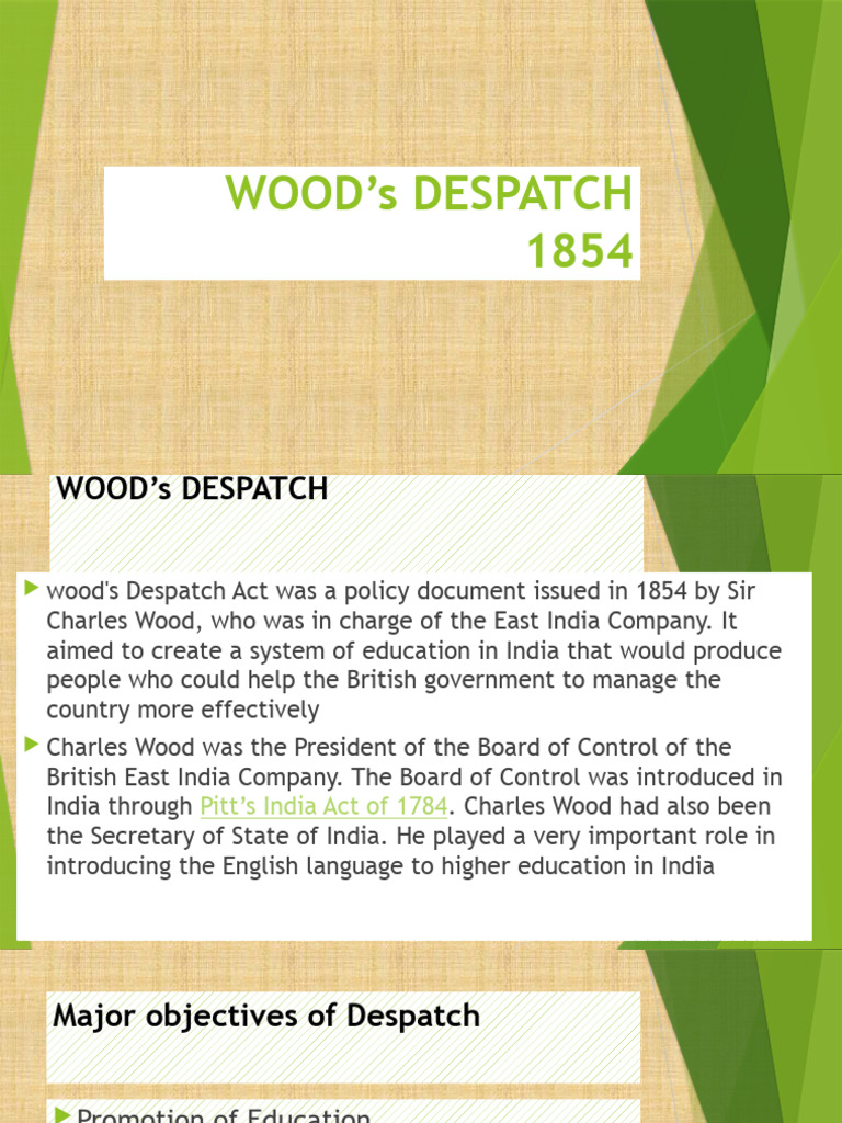 WOOD's DESPATCH 1854 Chap 4 | PDF