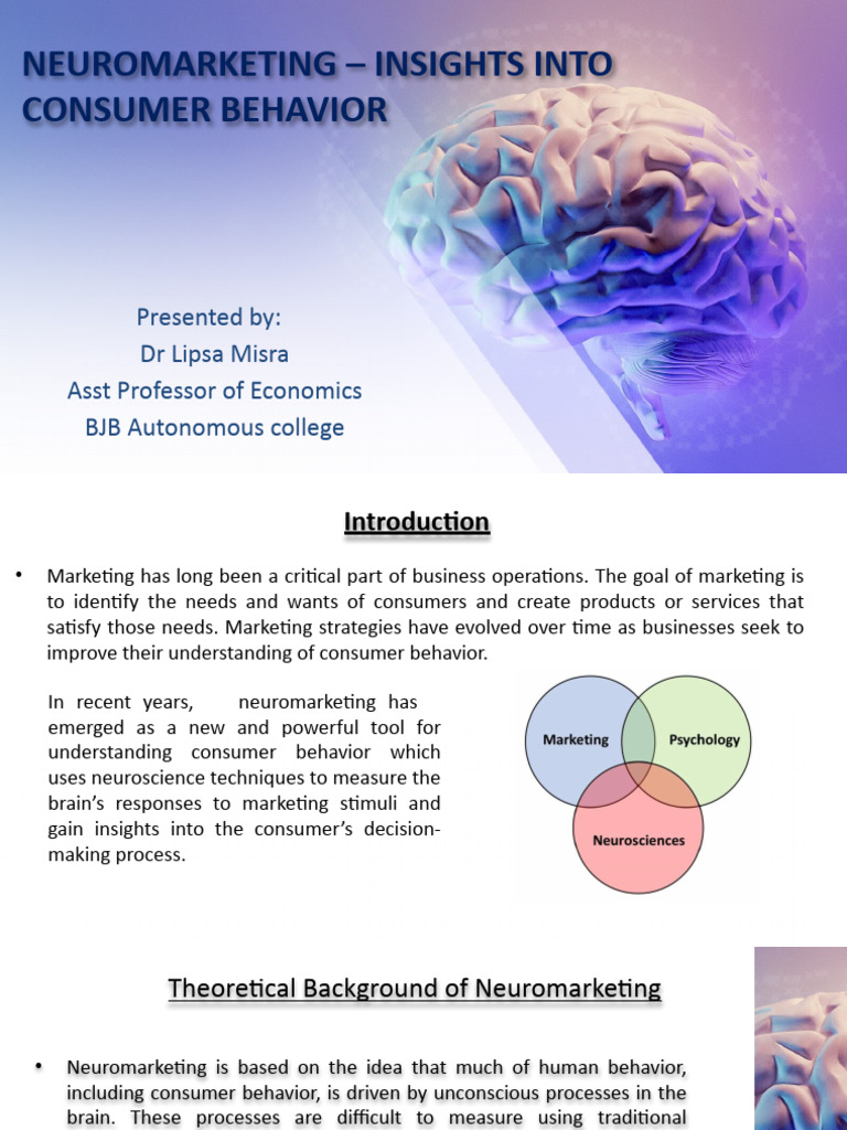 NEUROMARKETING - INSIGHTS INTO CONSUMER BEHAVIOR Final | Download Free PDF | Consumer Behaviour ...