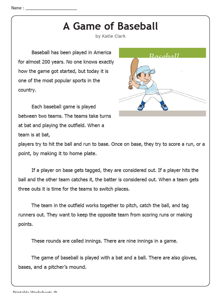 Game of Baseball | PDF | Baseball Field | Home Run