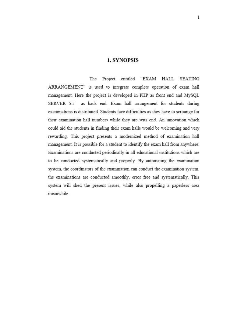 Exam Hall Seating Arrangement | PDF