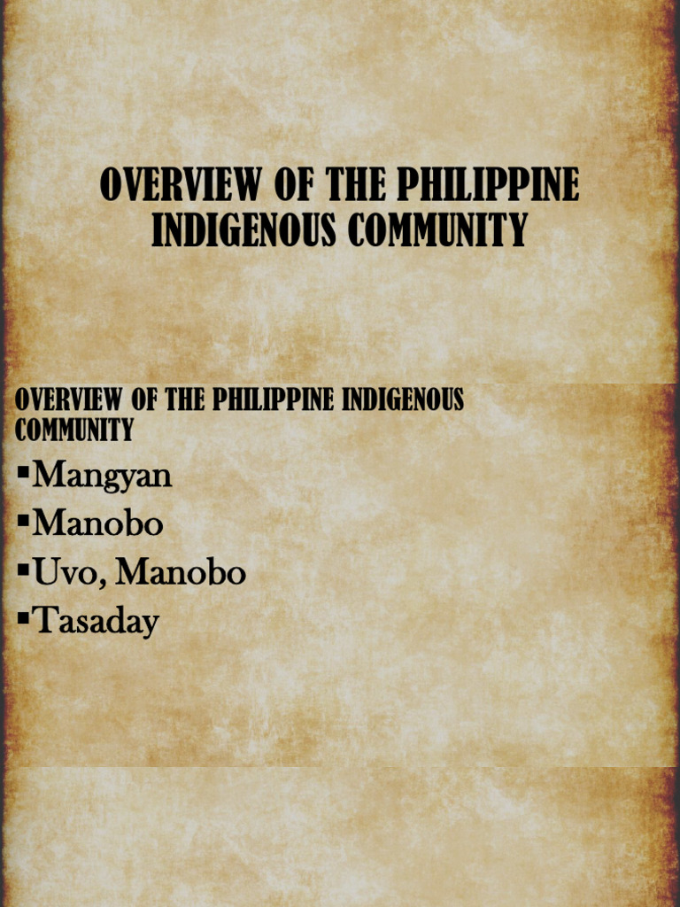 Overview of The Philippine Indigenous Community 1 | PDF | Ethnicity ...