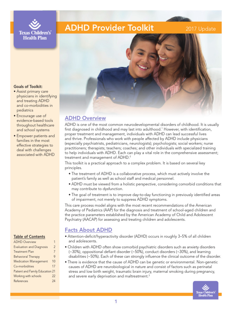 ADHD Provider Toolkit - 2017 - FINAL | PDF | Attention Deficit ...