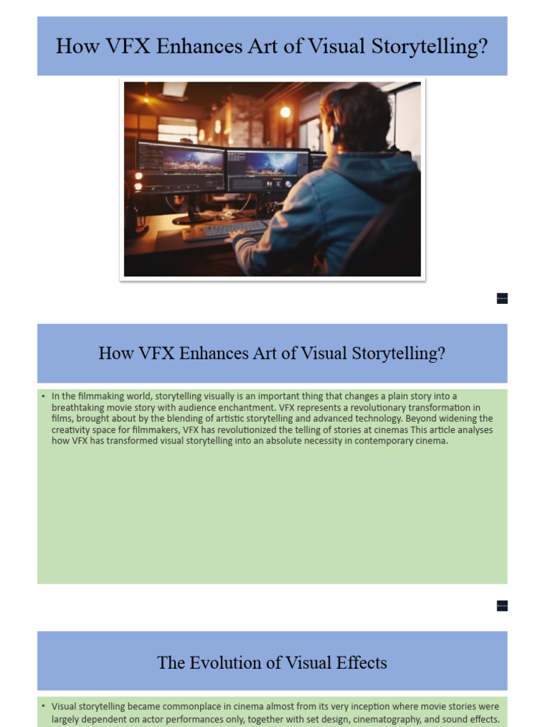 How VFX Enhances Art of Visual Storytelling | PDF | Computer Generated ...