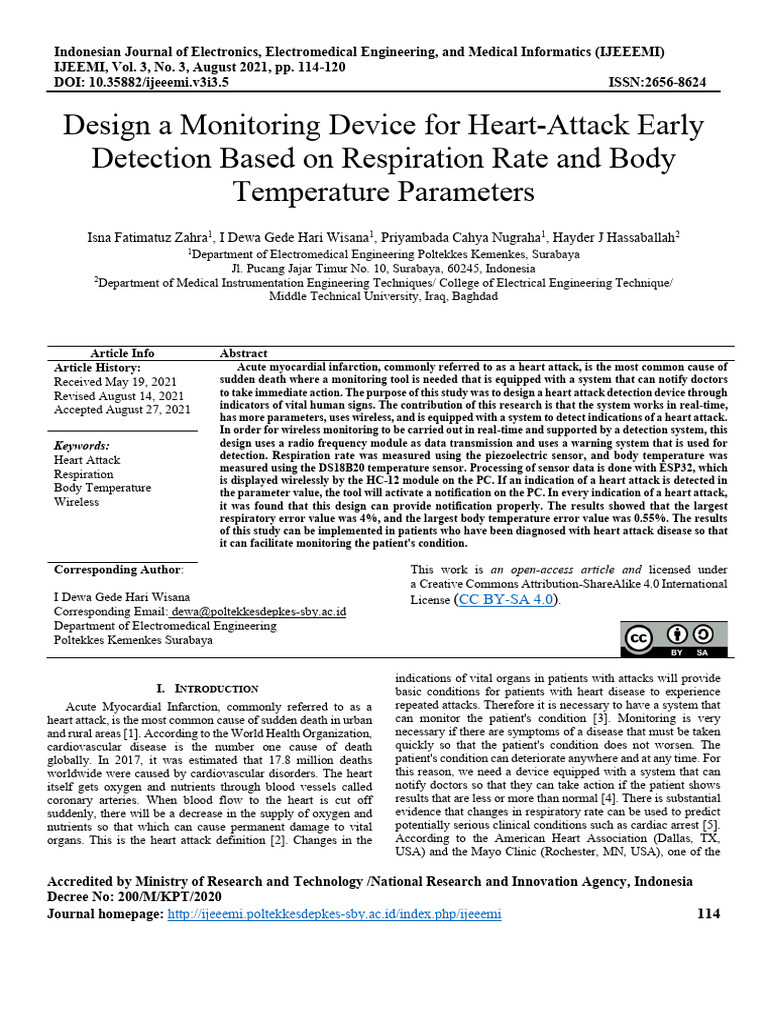 Heart Attack Detection Device Design | PDF | Monitoring (Medicine ...