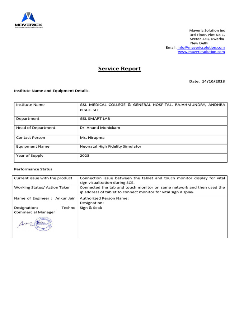 GSL Neonatal Service Report | PDF