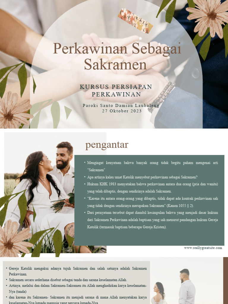 Materi KPP Perkawinan Sebagai Sakramen | PDF