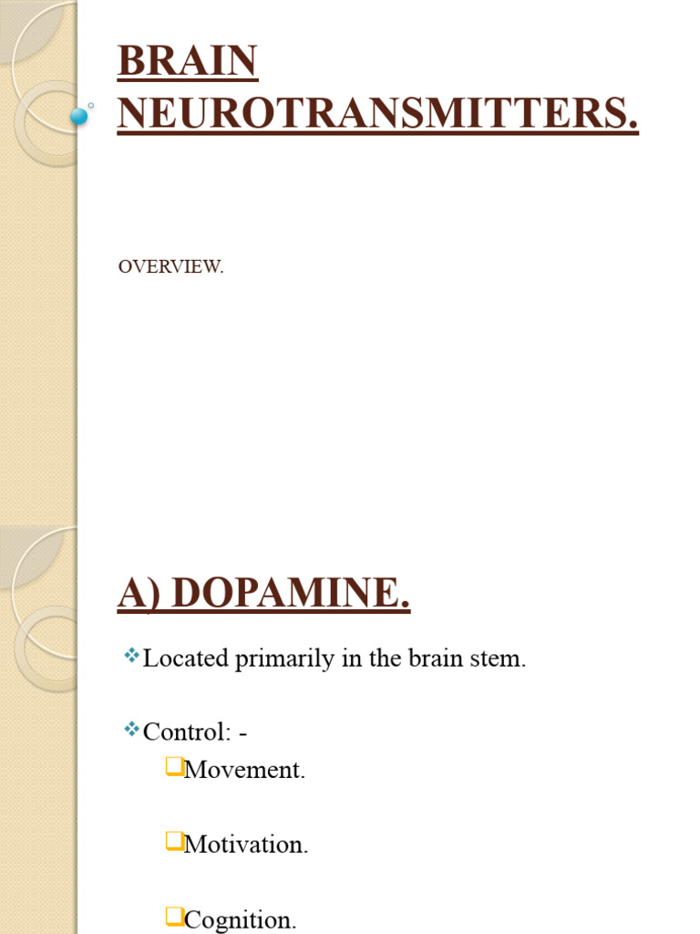 Brain Neurotransmitters. | PDF