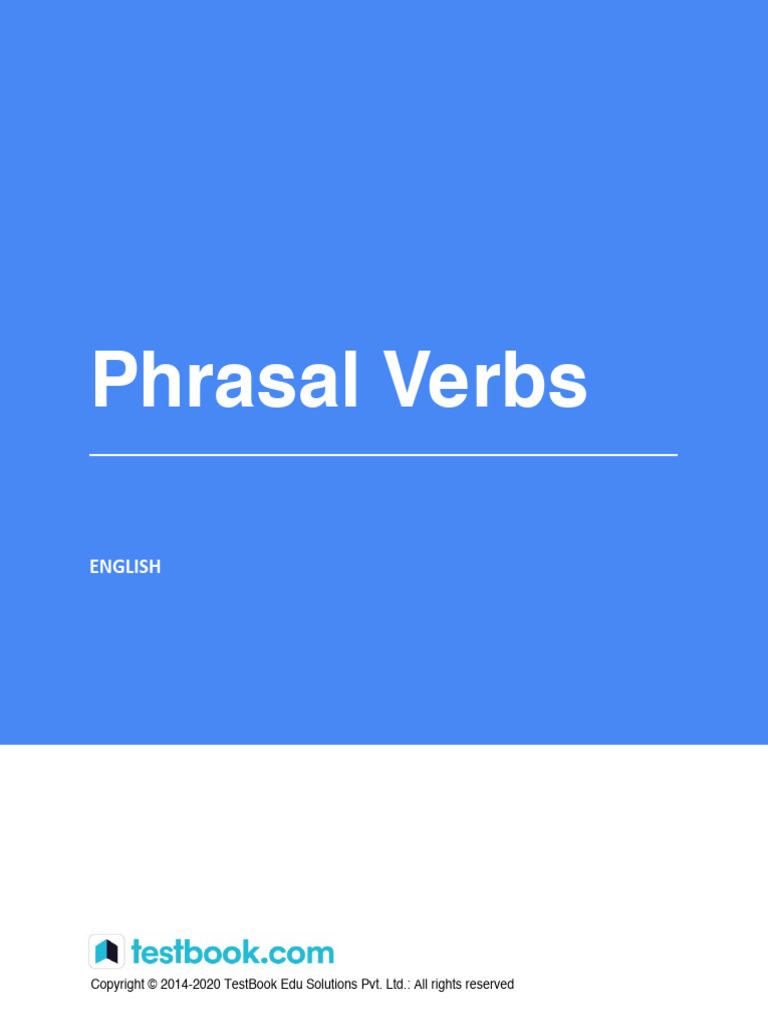 Phrasal Verbs - Study Notes | PDF | English Language | Linguistic ...