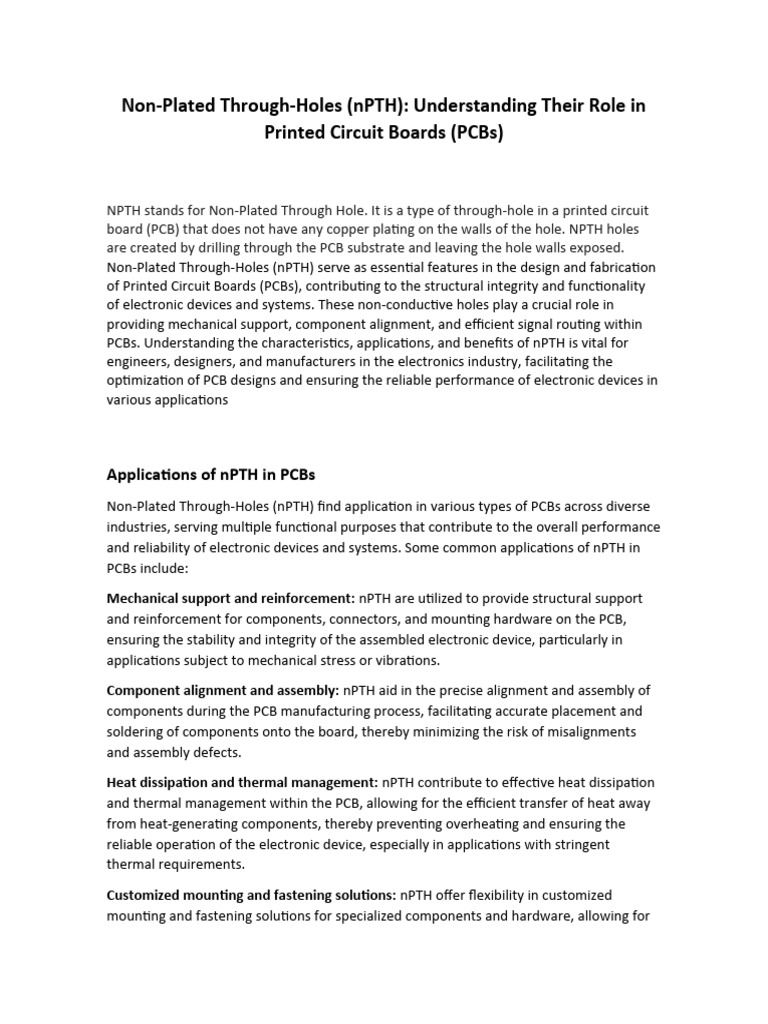 N PTH | PDF | Printed Circuit Board | Electronic Engineering