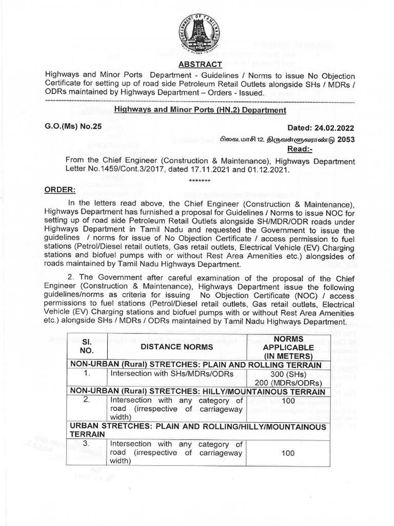 TN Guidelines SH MDR Odr Go - Ms.no.25 | PDF