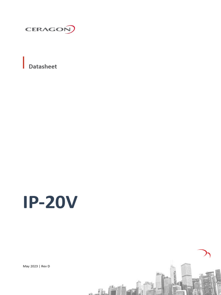 IP-20V Radio Datasheet Overview | PDF | Ethernet | Telecommunications