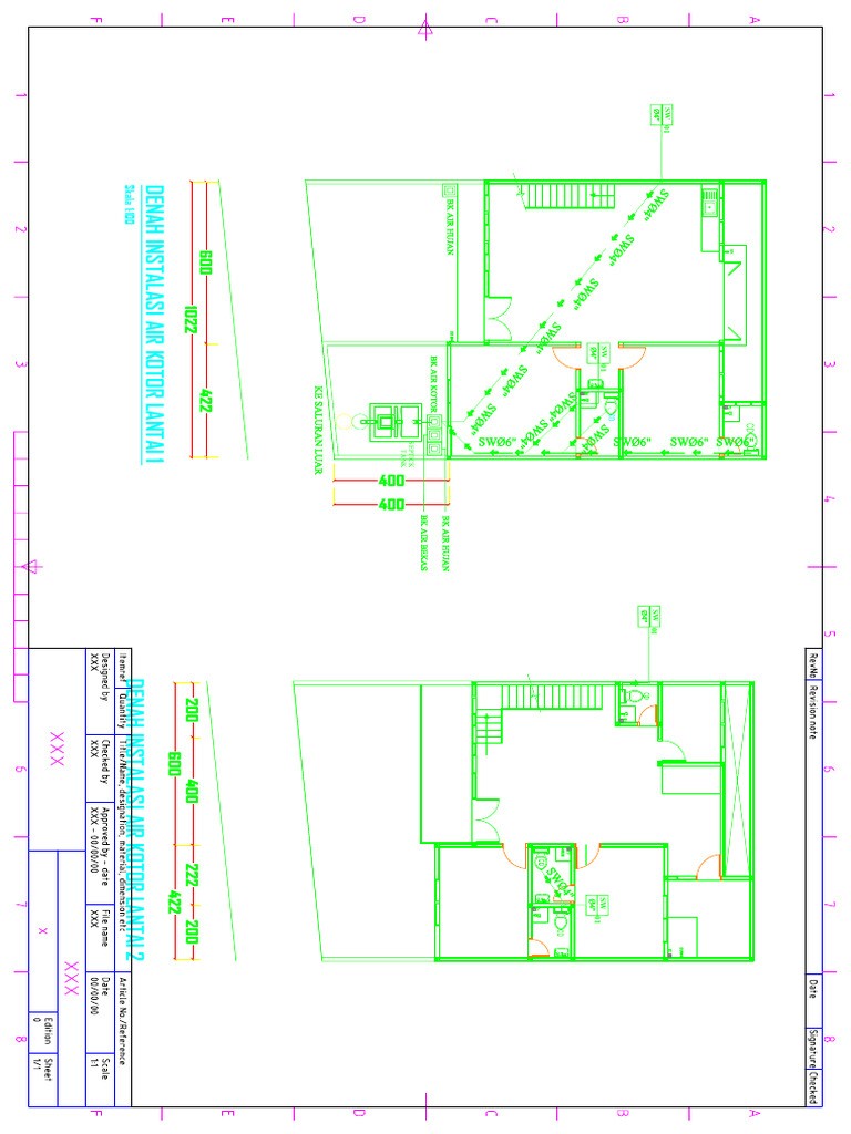 Denah Instalasi Air Kotor | PDF