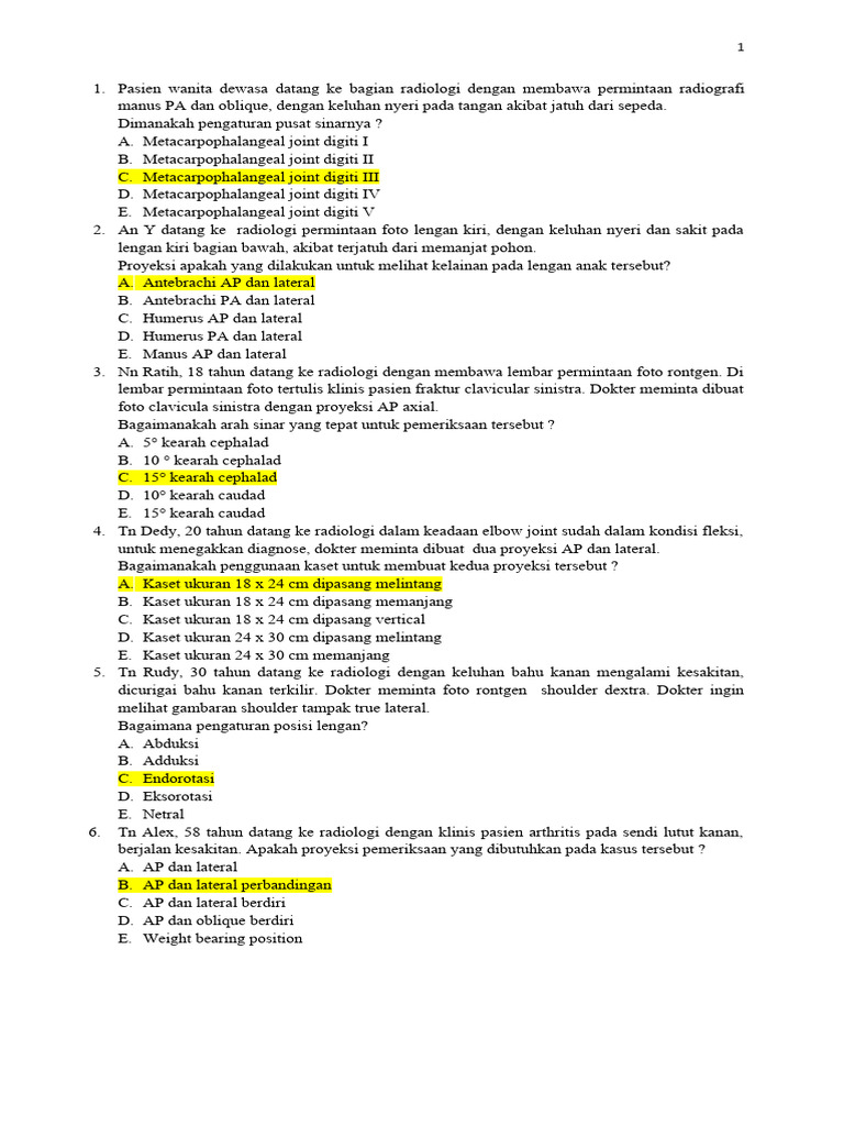 Soal Tryout Ukom D4 26 Juli 2018-180 - Jadi | PDF
