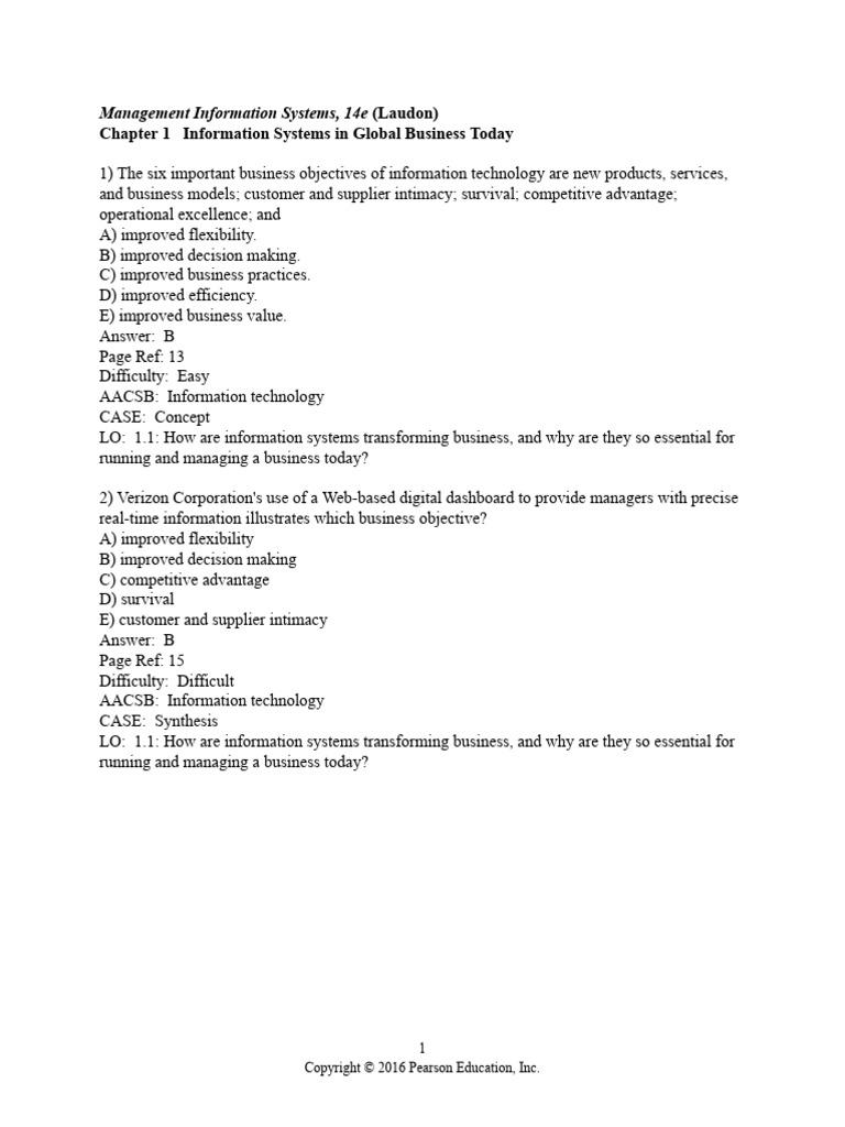 Chapter 1 | PDF | Information System | Information