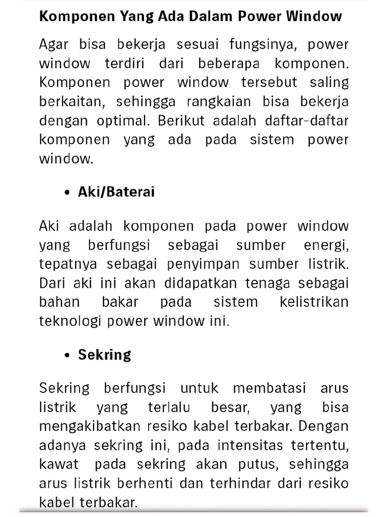 Komp. Power Window | PDF