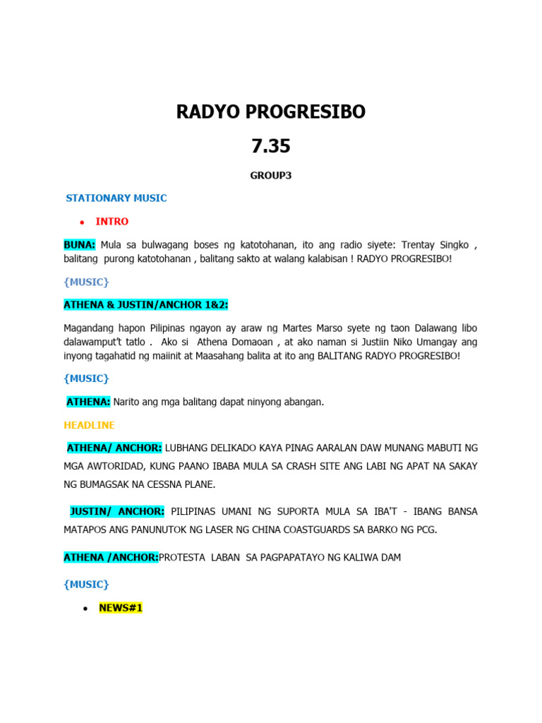 Radio Broadcasting Group 3 | PDF