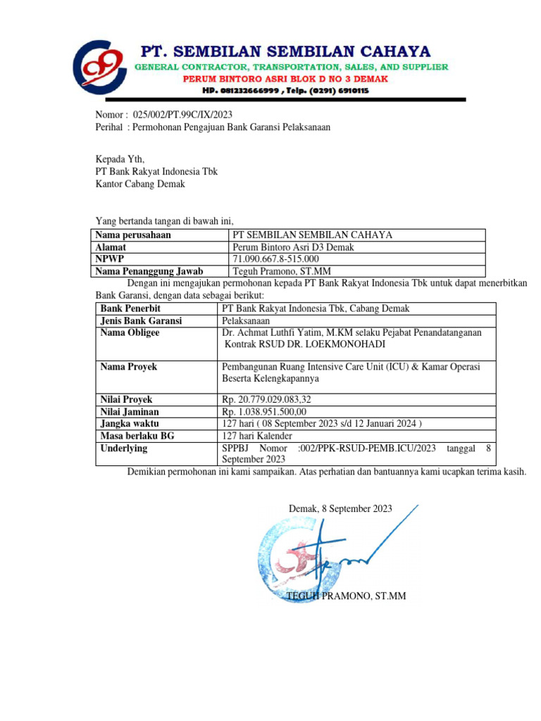 surat pengajuan template | PDF